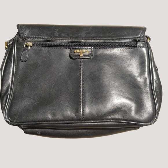 Hidesign | Bags | Hidesign Black Premium Leather Crossbody Bag Zip ...